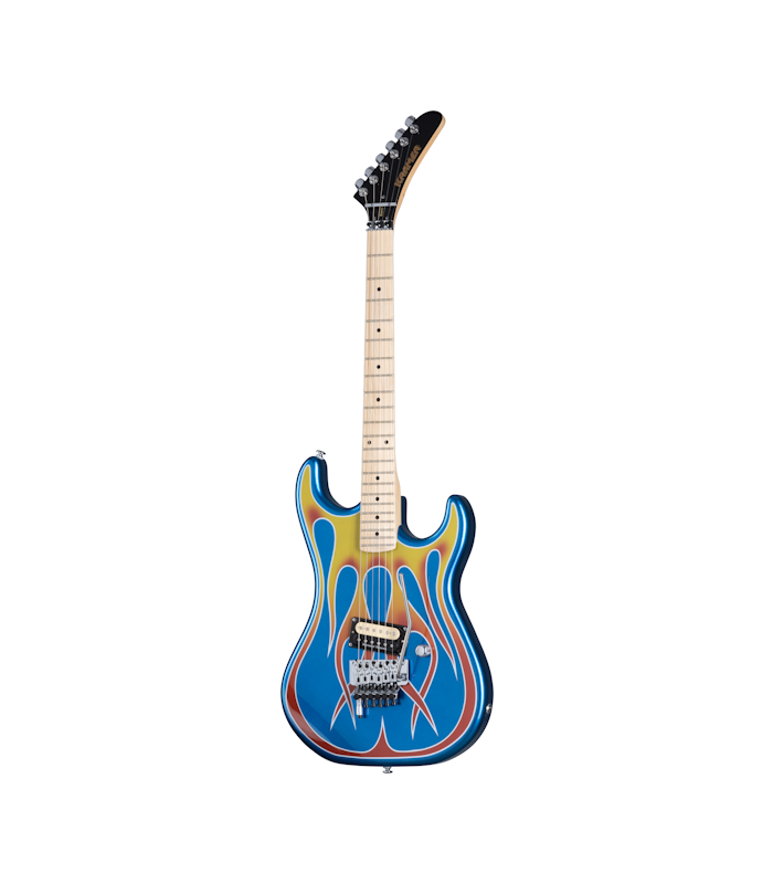 Kramer Baretta Custom Graphics "hot Rod" Blue Sparkle With Flames ...